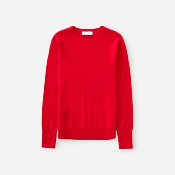 Everlane | Sweaters | Everlane Ruby Red Crew Neck Cashmere Sweater ...